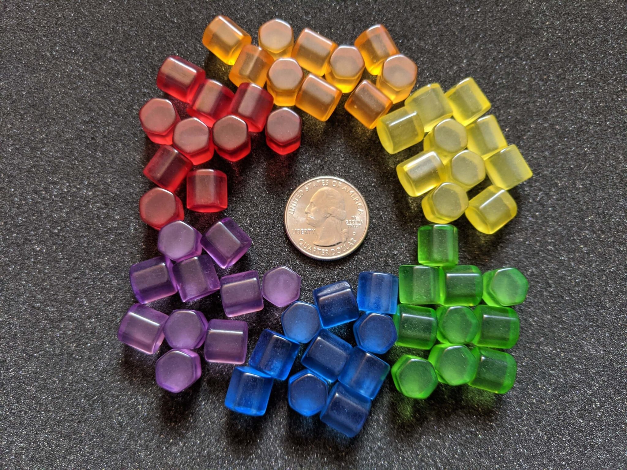 Translucent Plastic Hexagons – Board Game Modder