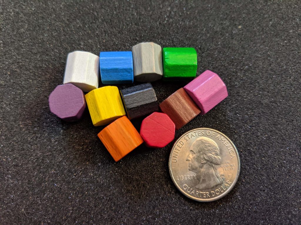 10x10mm Wooden Octagons | Board Game Pieces - Board Game Modder